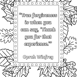 Fall Gratitude Quotes Coloring Pages for Kids | Twinkl USA