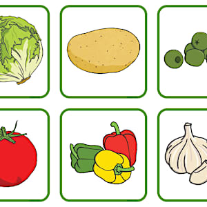 Adivinanzas de verduras - Juego de colores para niños
