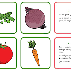 Adivinanzas de verduras - Juego de colores para niños