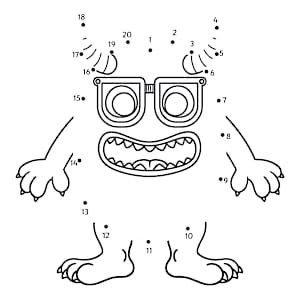 👉 Monster Dot to Dot Activity