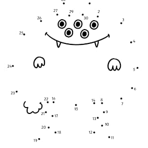 👉 Monster Dot to Dot Activity
