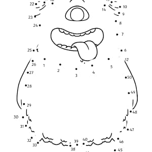 👉 Monster Dot to Dot Activity