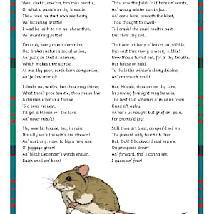 To a Mouse Robert Burns Poem