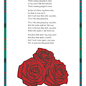 A Red, Red Rose Robert Burns Poem