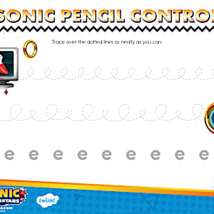 Sonic: Pencil Control Activities