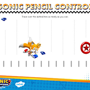 Sonic: Pencil Control Activities