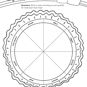 Printable Fall Craft Templates for Gratitude Pie | Twinkl