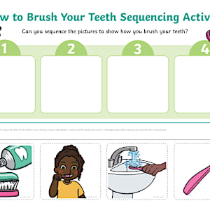 How to Brush Your Teeth Sequencing Activity | Twinkl