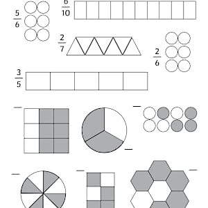 Color and Label Fractions Activity Sheet