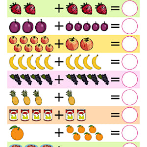 Fruit Salad Up to 10 Addition Sheet