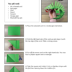 3D Lizard Paper Craft