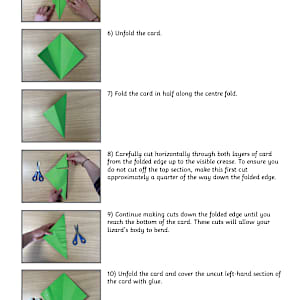 3D Lizard Paper Craft
