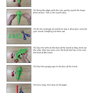 3D Lizard Paper Craft