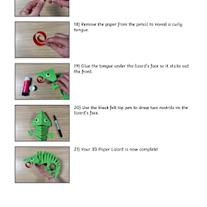 3D Lizard Paper Craft