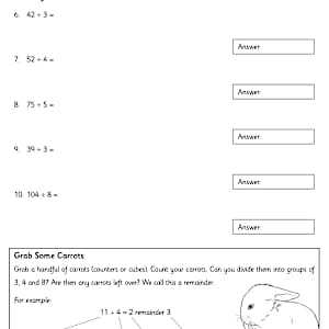 Division Worksheets: Year 3 Division on a Number Line Sheets