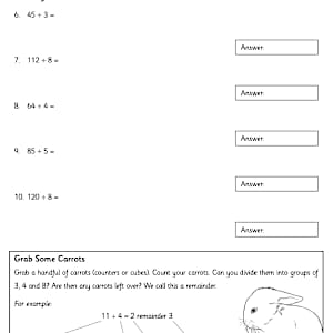 Division Worksheets: Year 3 Division on a Number Line Sheets