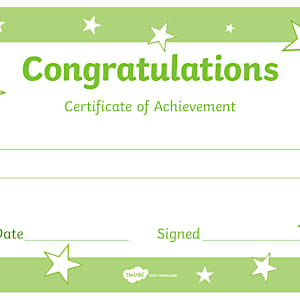 Printable Congratulations Certificate Template | Twinkl