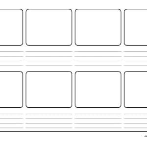 Three-Panel Blank Storyboard Template Pack | PDF