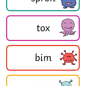 Alien Nonsense Word Cards