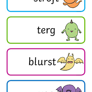 Alien Nonsense Word Cards