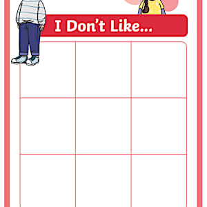 Likes and Dislikes Activity | Sorting Worksheet | Twinkl