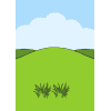Dotted Line Writing Paper (Ground, Grass and Sky) - Twinkl