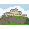 Let's Cut and Stick Edinburgh Landmarks Colouring Pages
