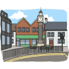 Buildings In My Town Worksheet (teacher made) - Twinkl